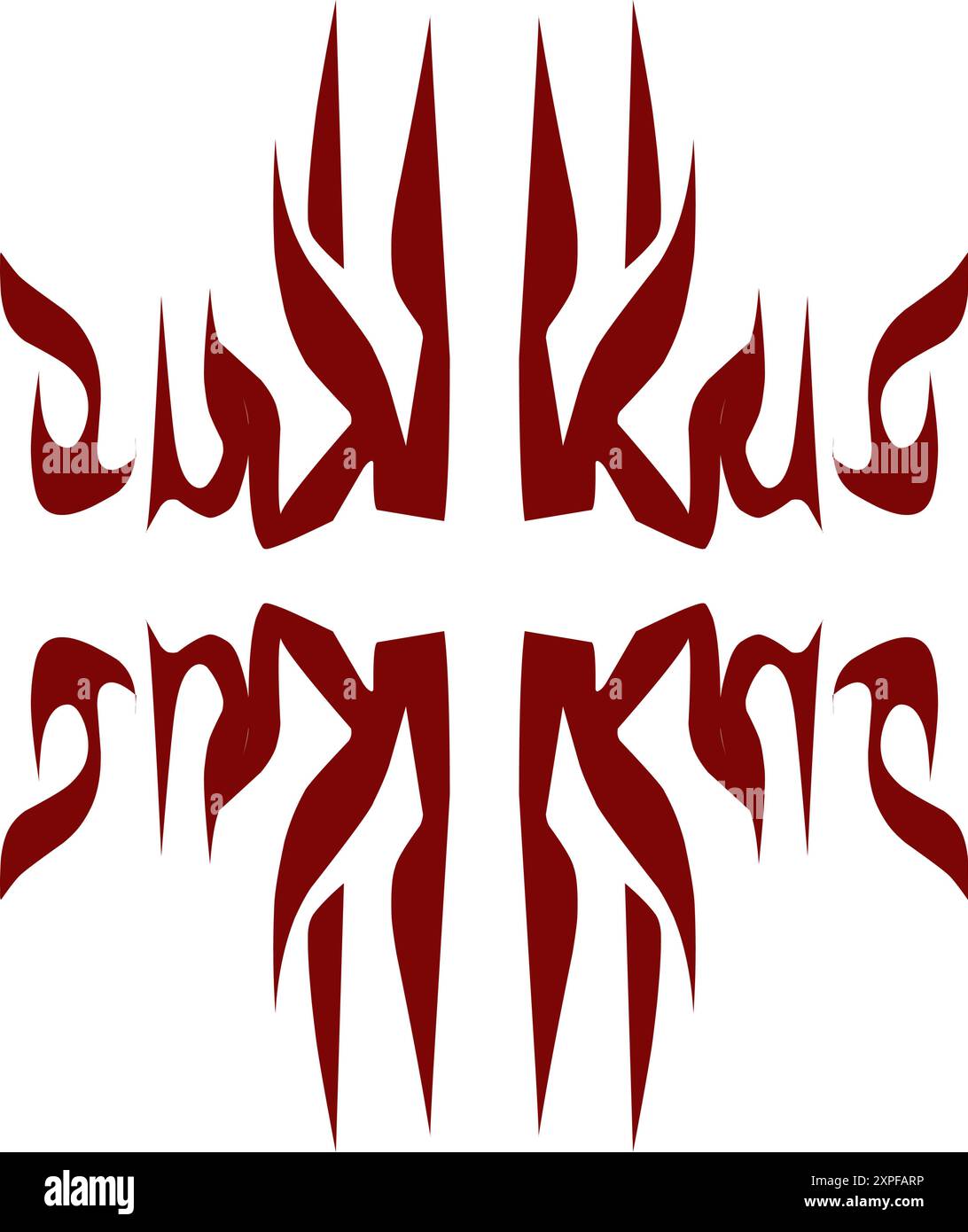 Maroon color tribal design illustration. Perfect for tattoos, stickers ...