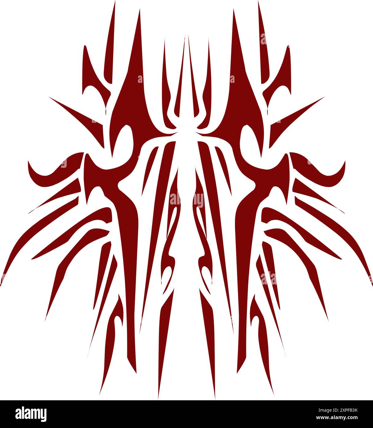 Maroon color tribal design illustration. Perfect for tattoos, stickers ...