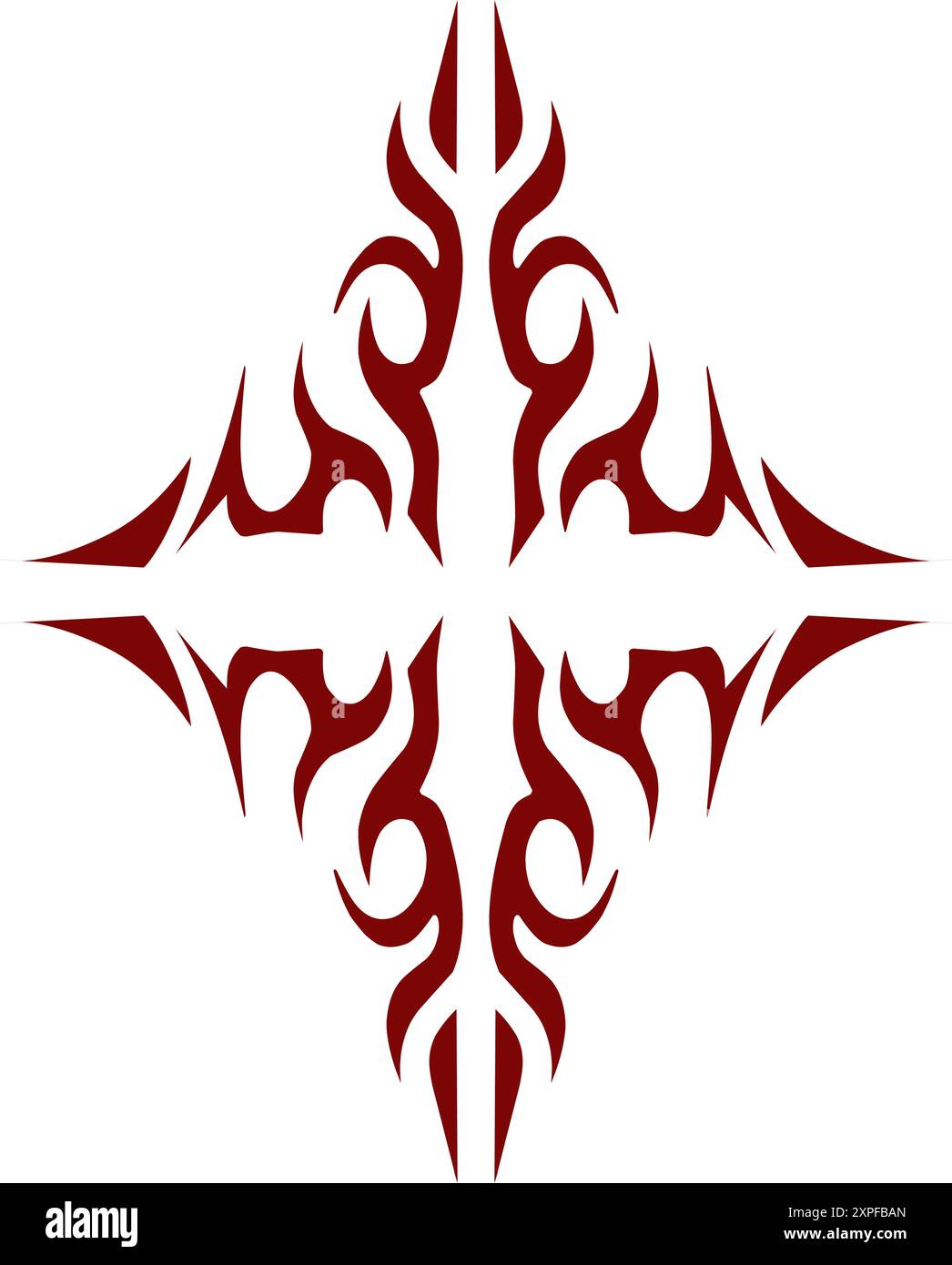 Maroon color tribal design illustration. Perfect for tattoos, stickers ...