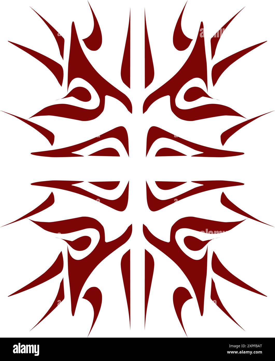 Maroon color tribal design illustration. Perfect for tattoos, stickers ...