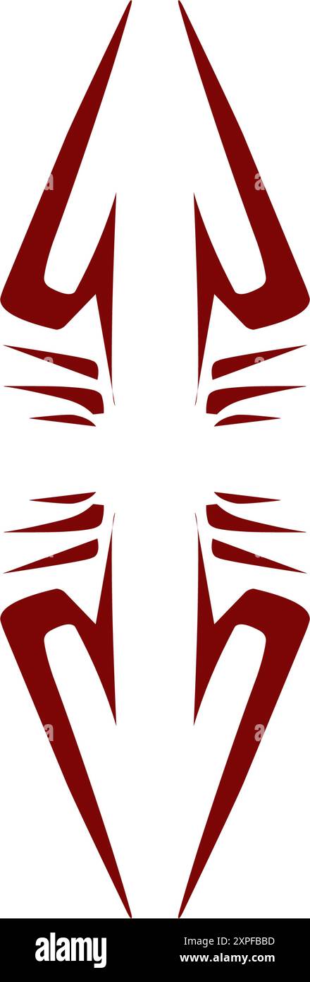 Maroon color tribal design illustration. Perfect for tattoos, stickers ...