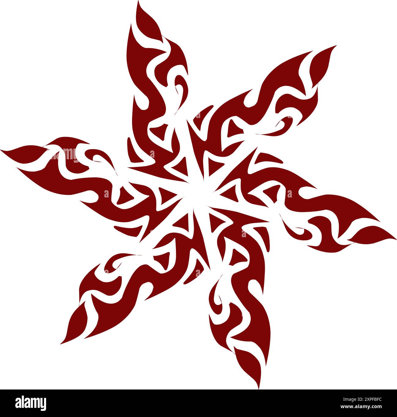 Maroon color tribal design illustration. Perfect for tattoos, stickers ...