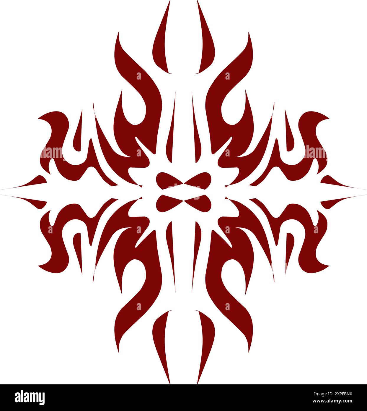 Maroon color tribal design illustration. Perfect for tattoos, stickers ...