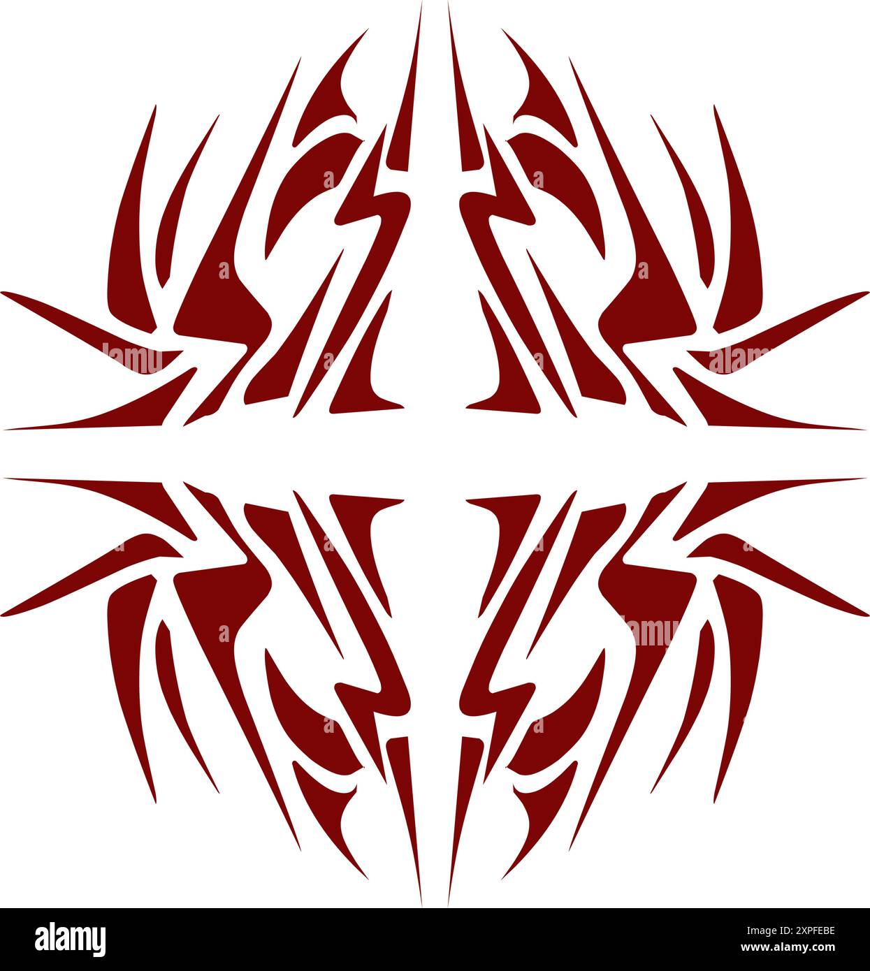 Maroon color tribal design illustration. Perfect for tattoos, stickers ...