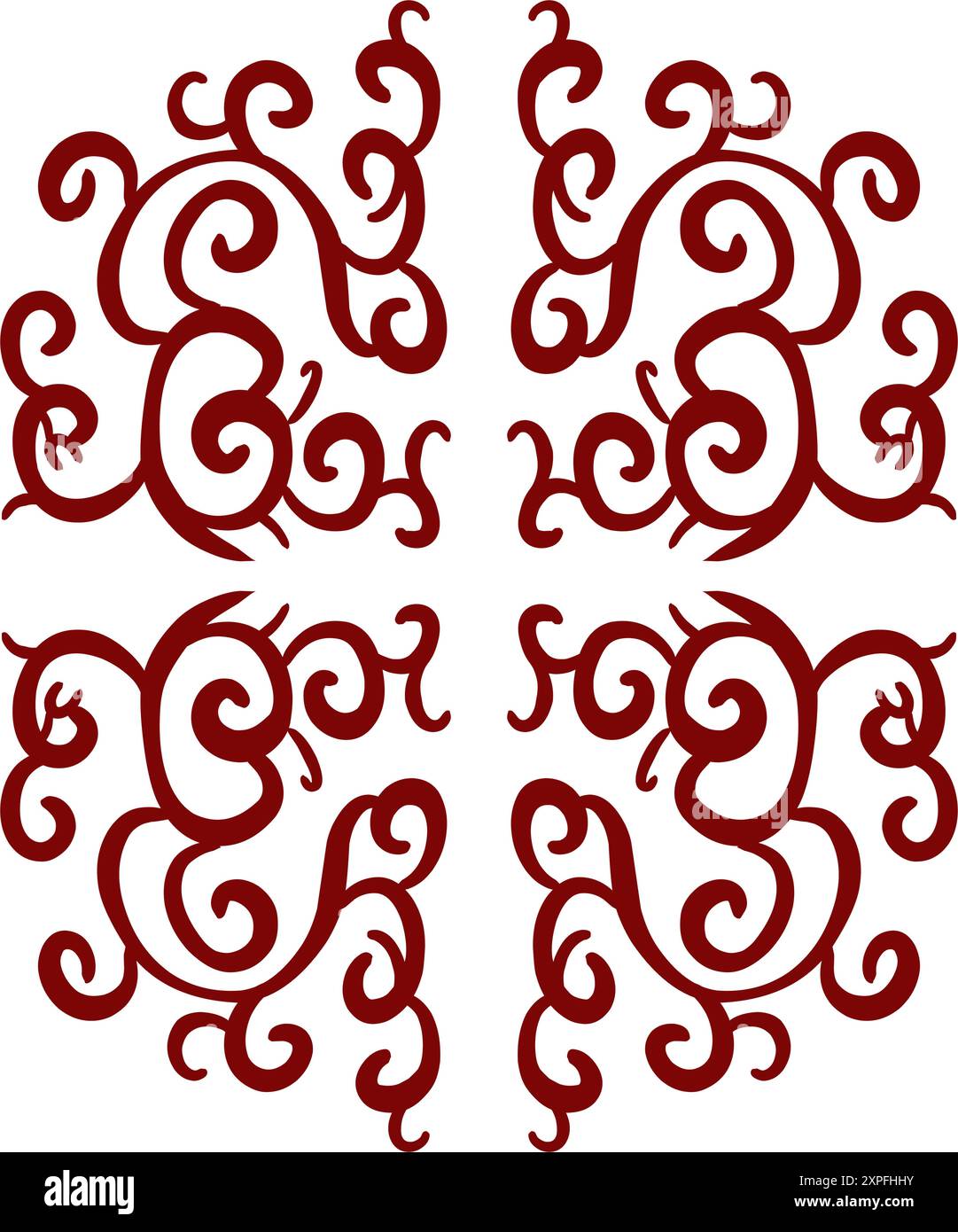 Maroon color tribal design illustration. Perfect for tattoos, stickers ...