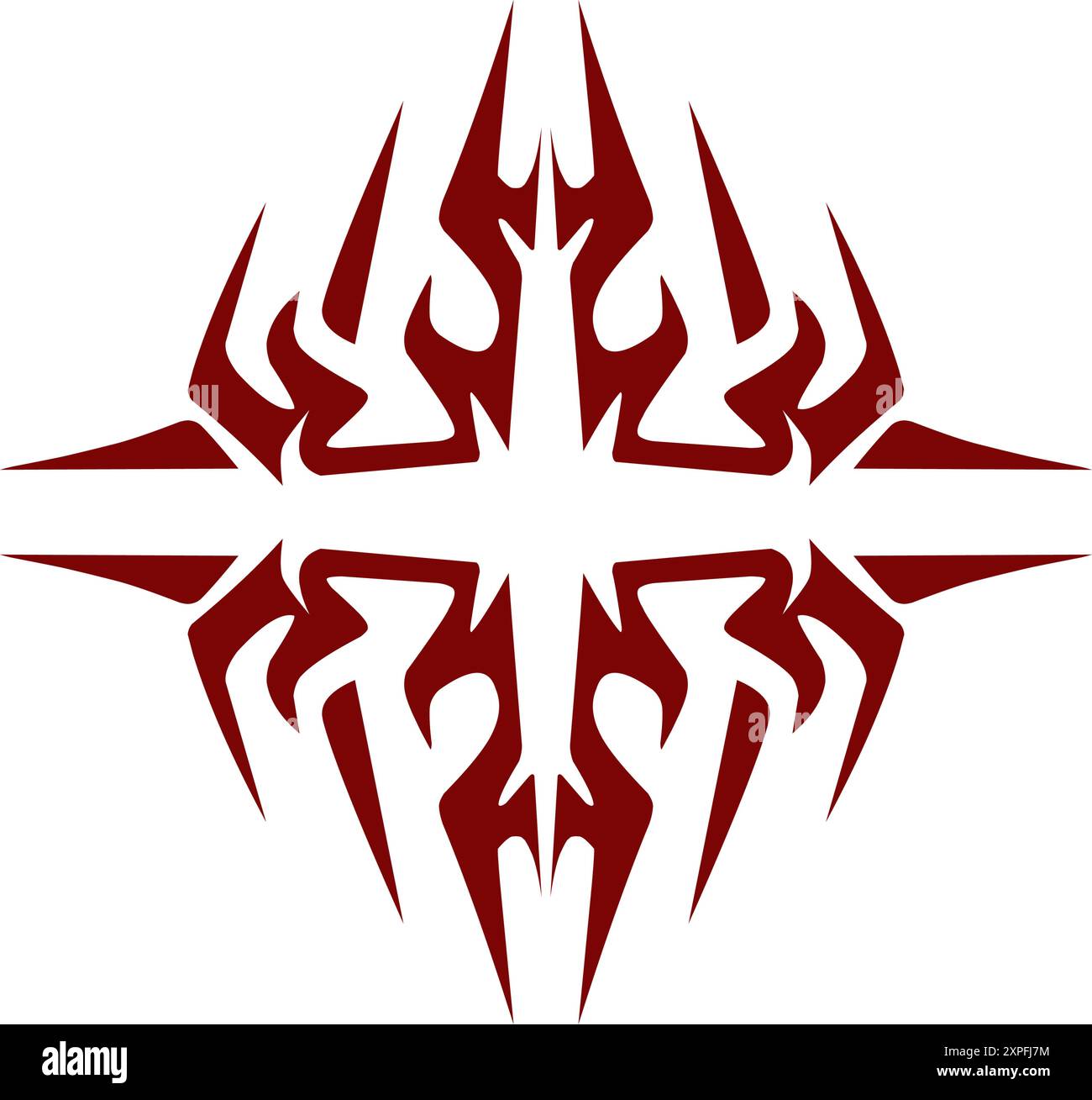 Maroon color tribal design illustration. Perfect for tattoos, stickers ...