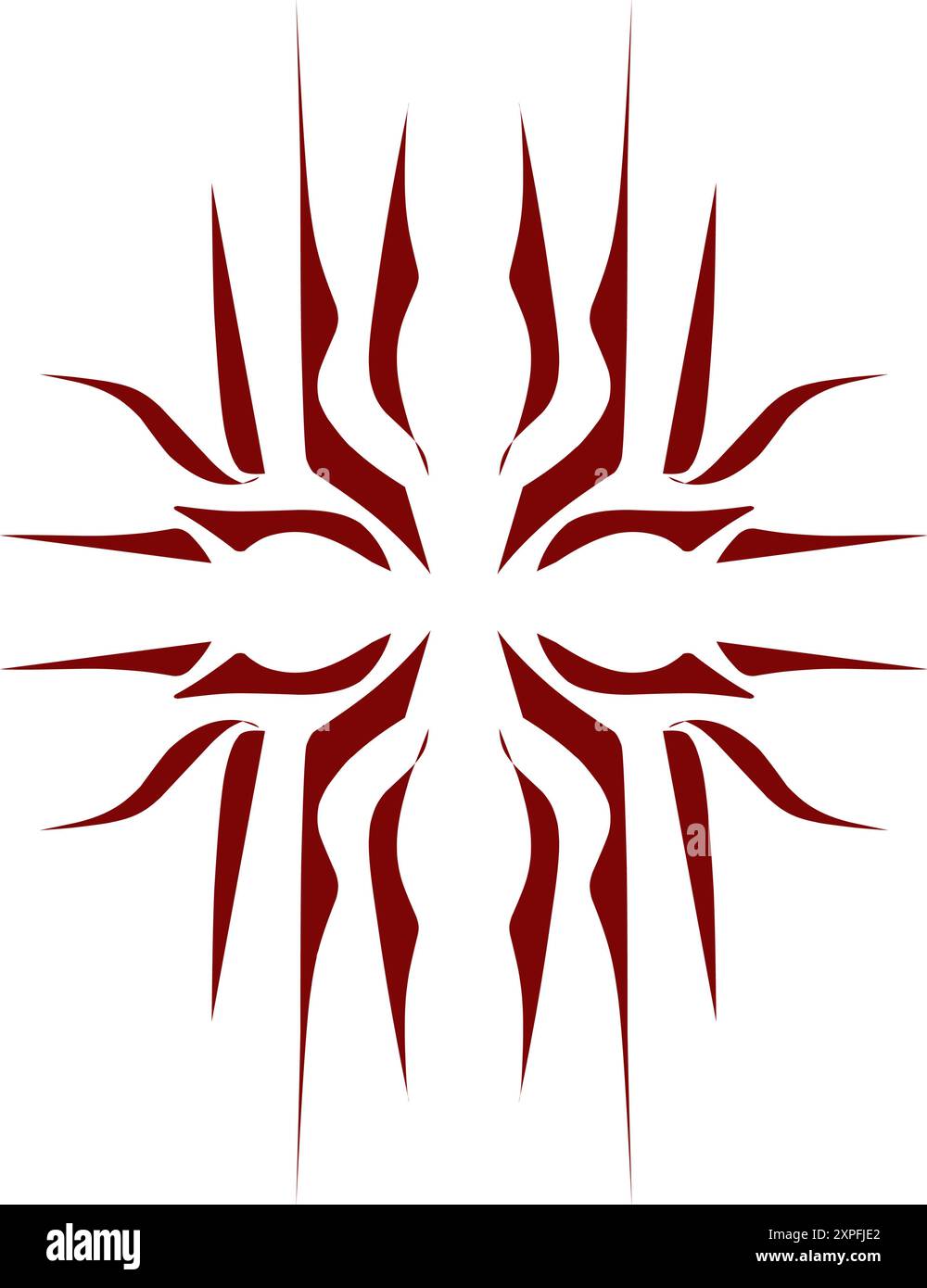 Maroon color tribal design illustration. Perfect for tattoos, stickers ...