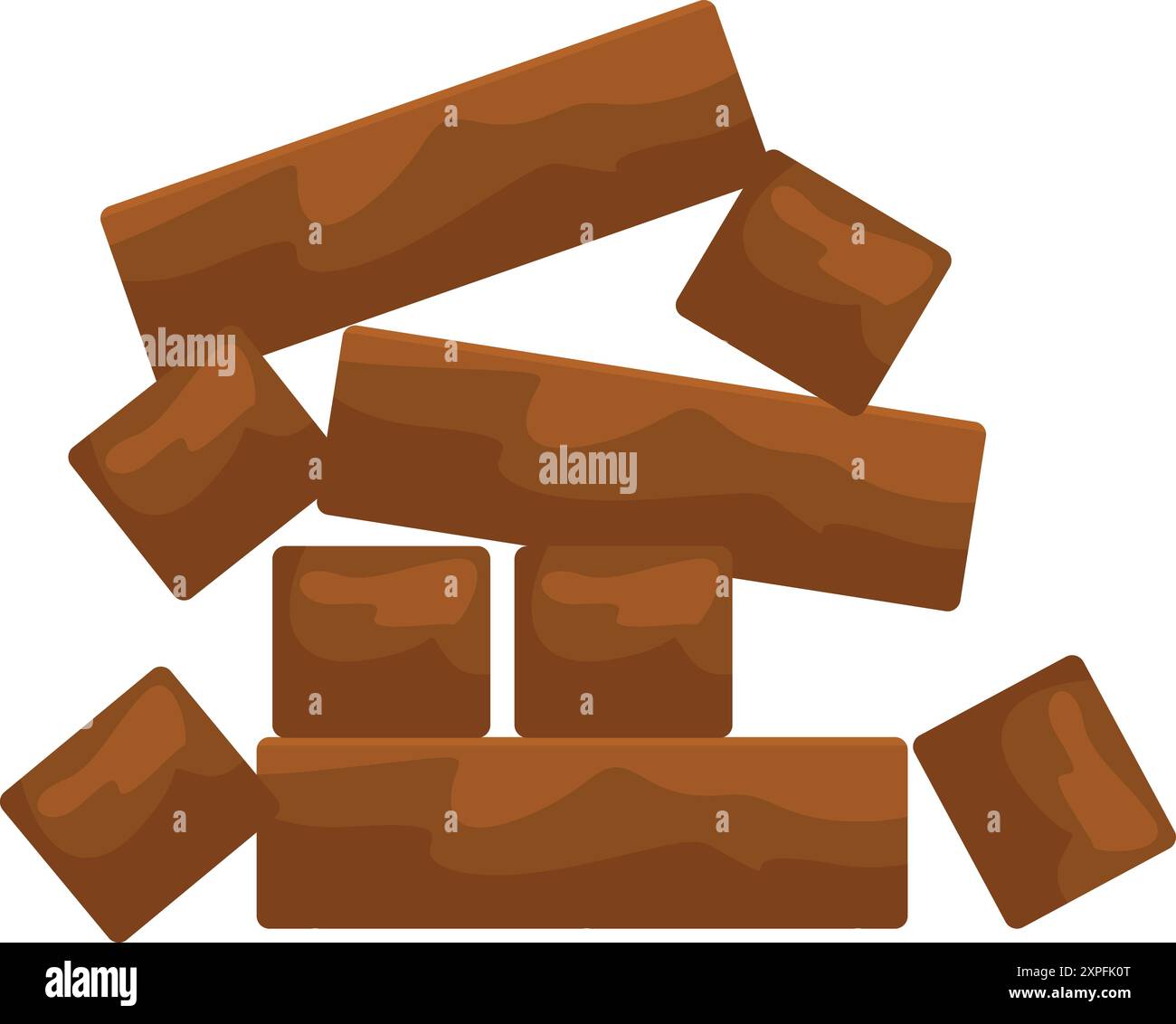 Wooden blocks balancing and falling down on white background Stock ...