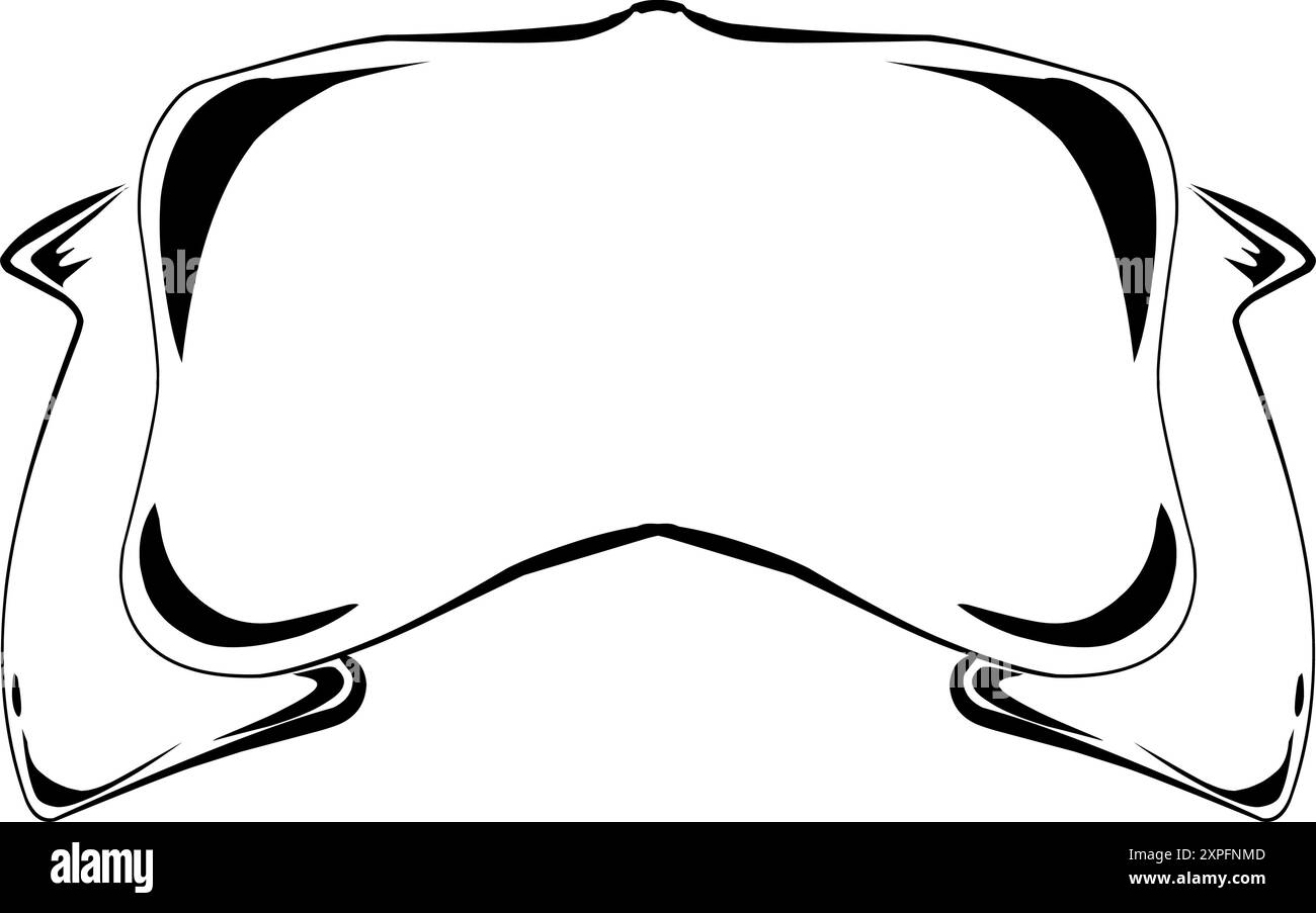 Illustration of classic text box template in black line color. Perfect ...