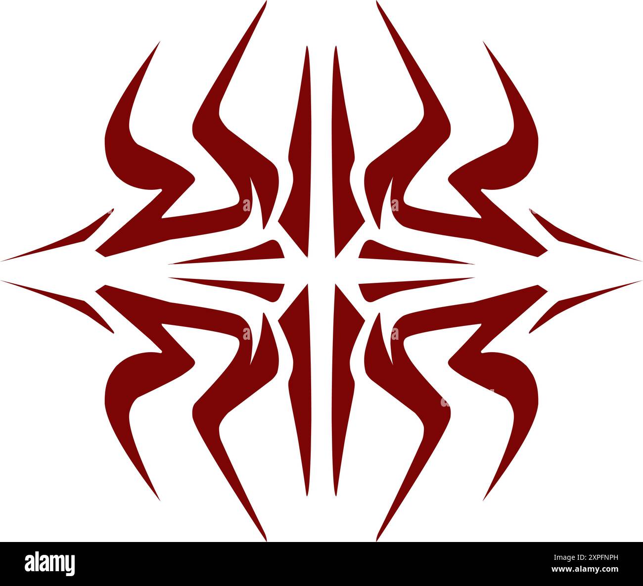 Maroon color tribal design illustration. Perfect for tattoos, stickers ...