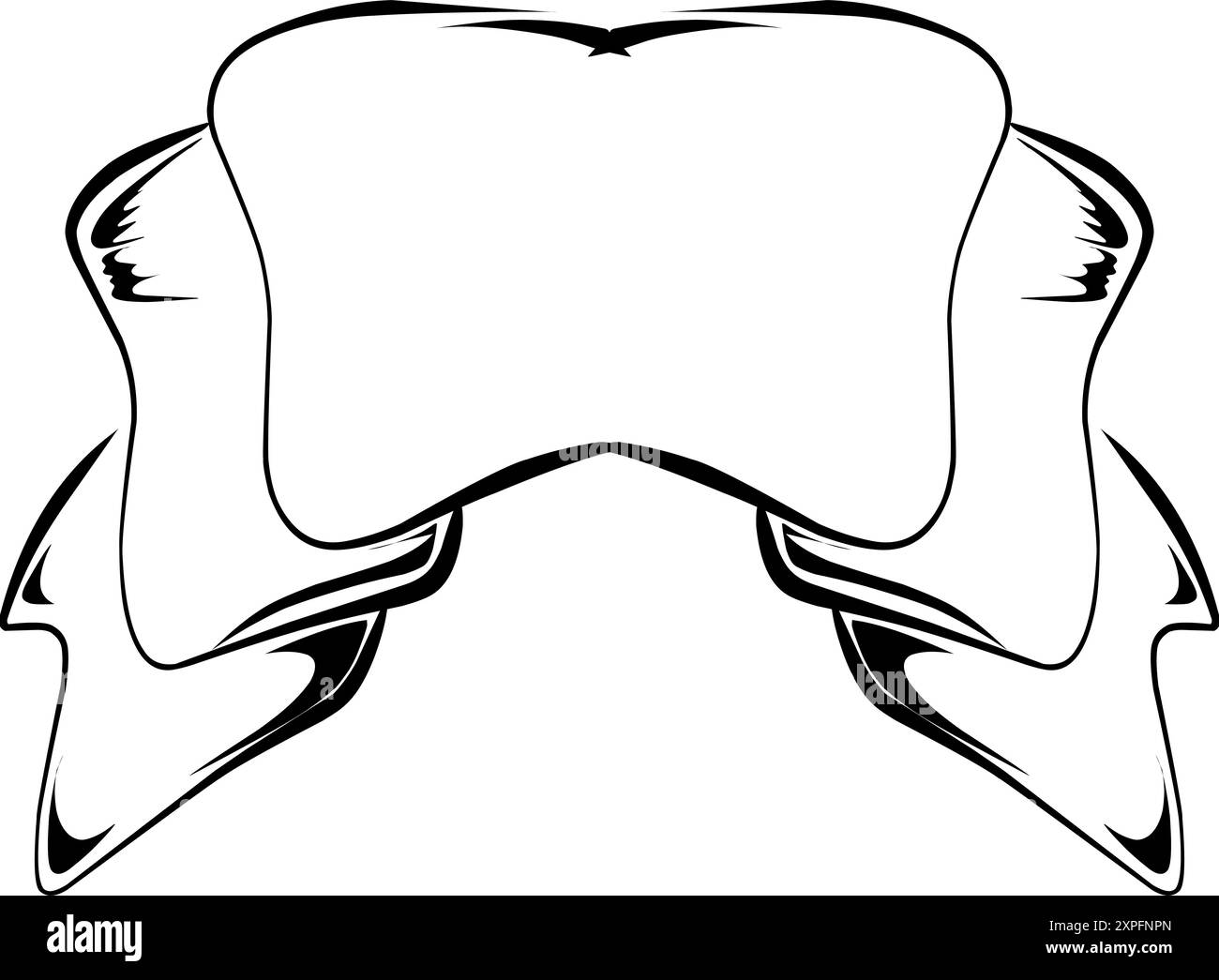 Illustration of classic text box template in black line color. Perfect ...