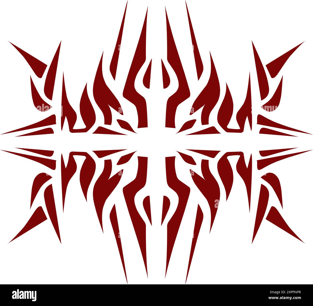 Maroon color tribal design illustration. Perfect for tattoos, stickers ...
