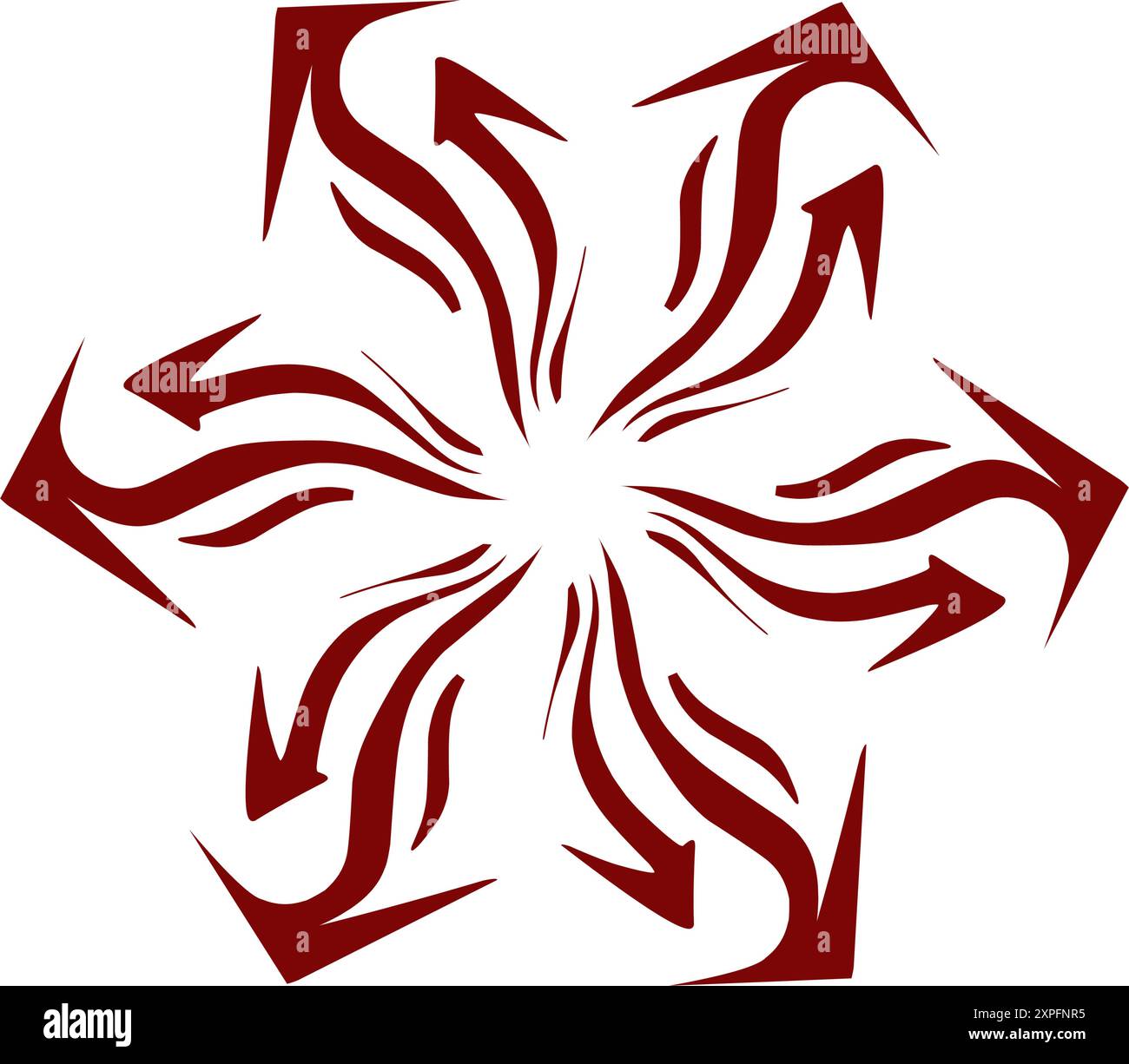Maroon color tribal design illustration. Perfect for tattoos, stickers ...