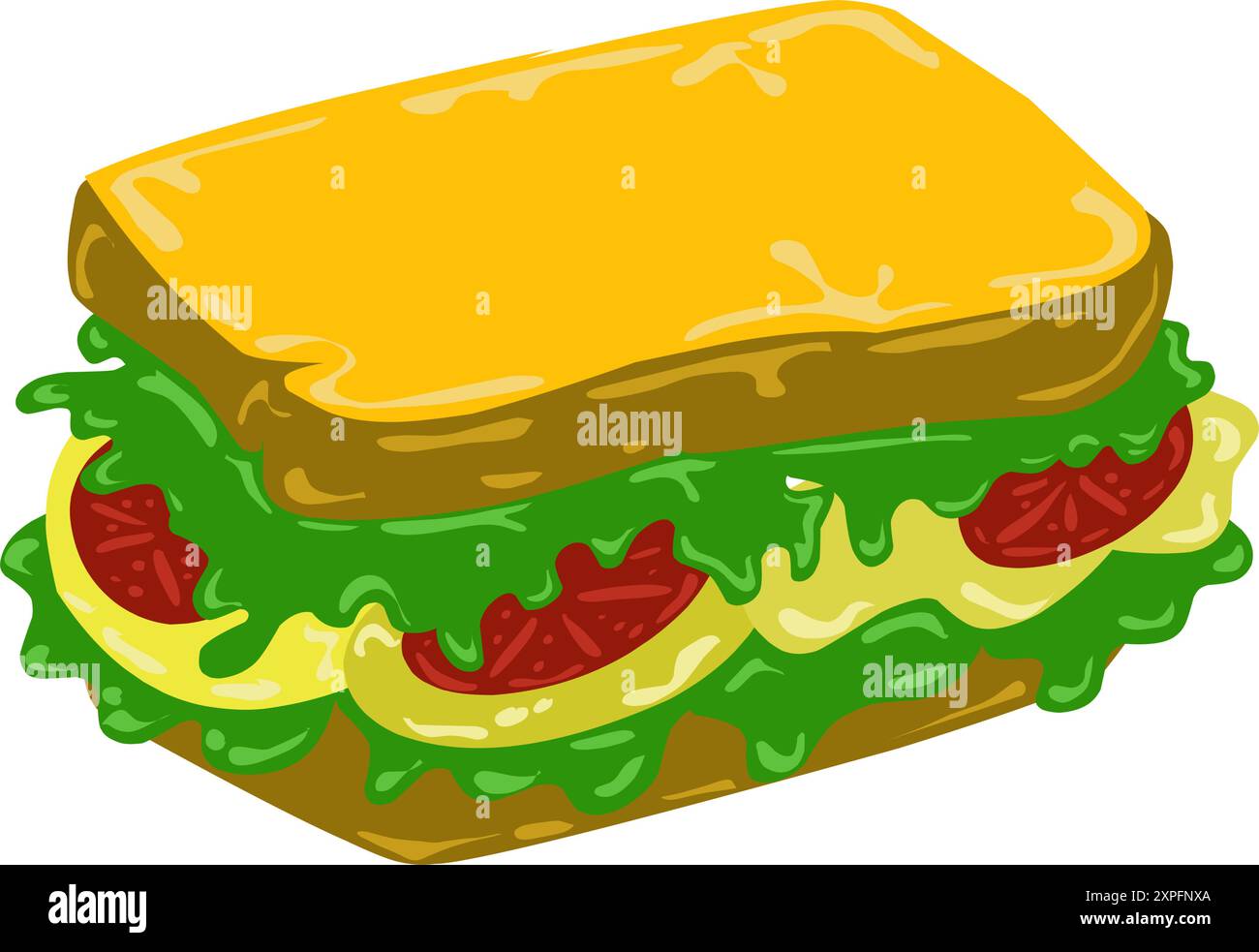 Illustration of a sandwich bread. Perfect for food themed icons, logos ...