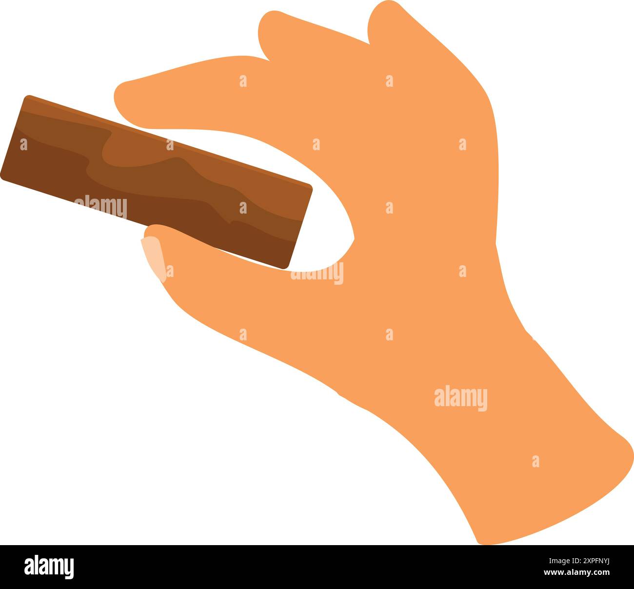 Hand is holding a chocolate bar, ready for a tasty indulgence Stock ...