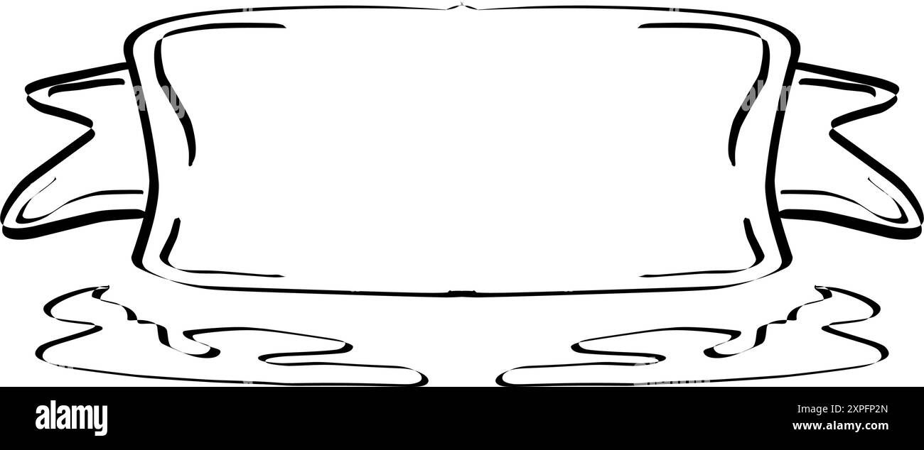 Illustration of classic text box template in black line color. Perfect ...