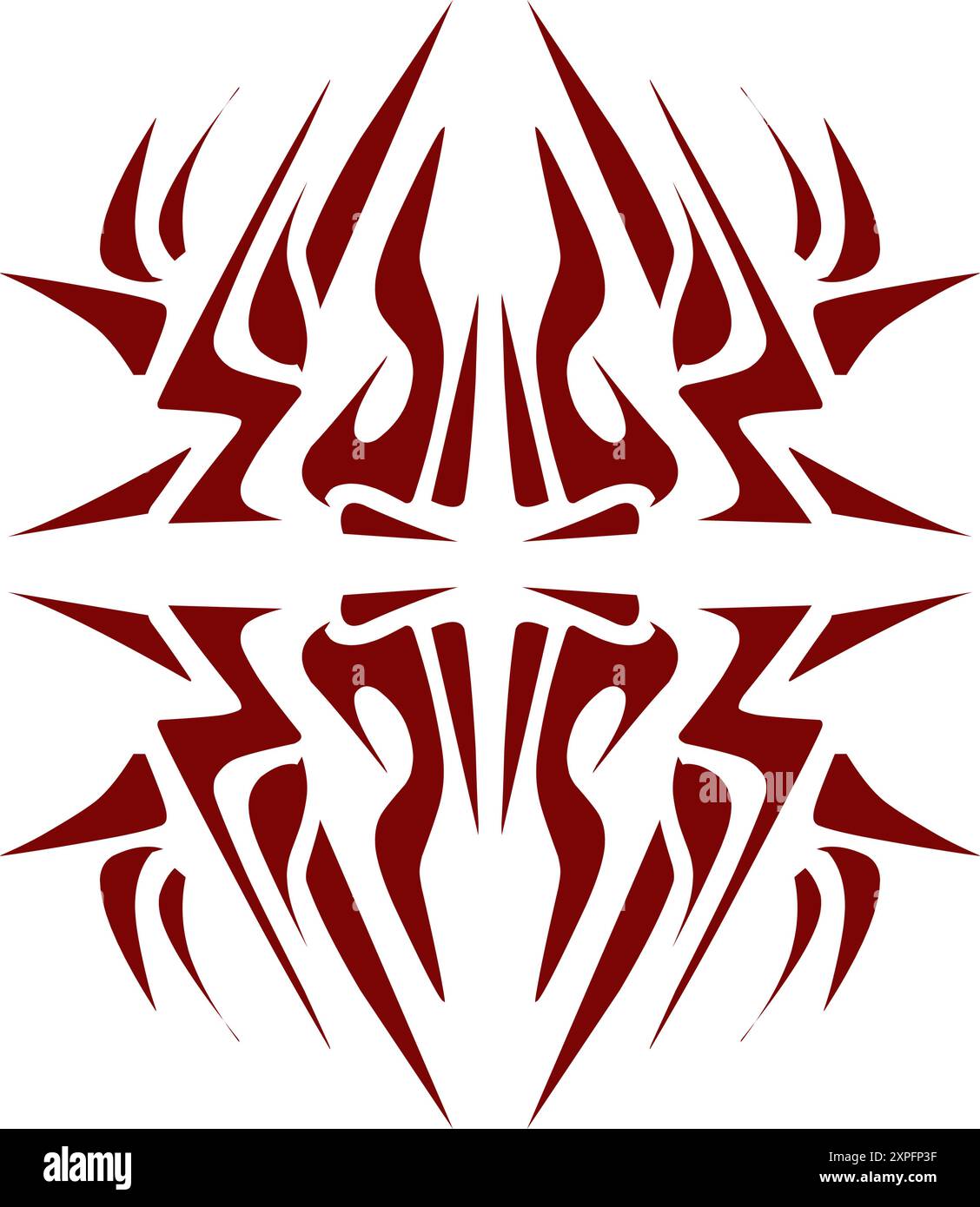 Maroon color tribal design illustration. Perfect for tattoos, stickers ...