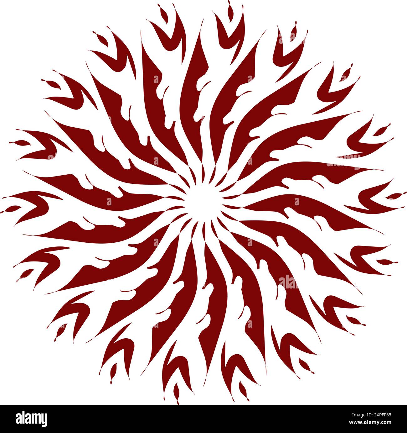 Maroon color tribal design illustration. Perfect for tattoos, stickers ...
