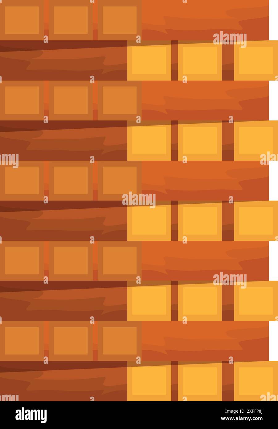 Tall stack of wooden planks forming a high wall hi-res stock ...