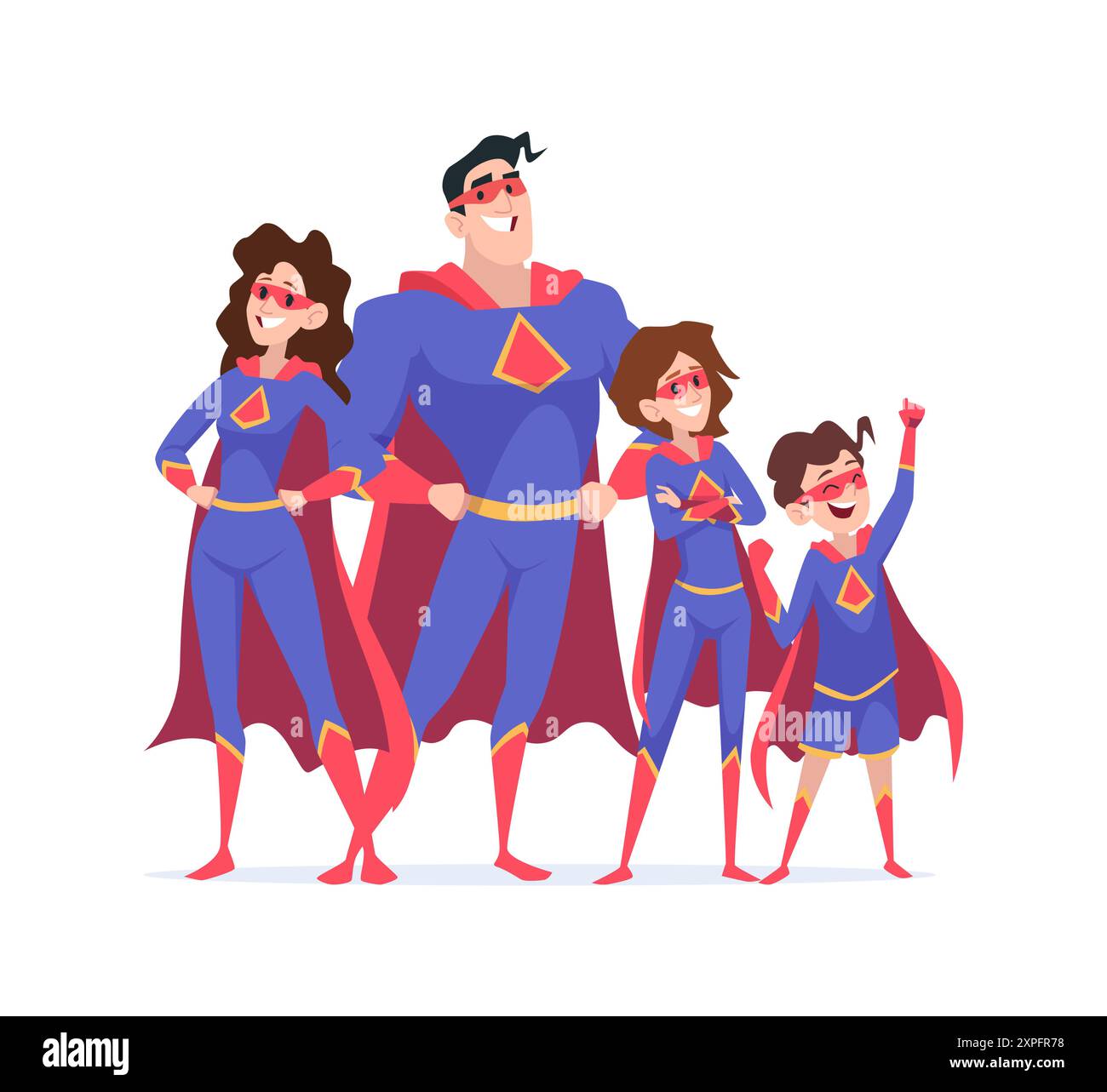 Female and male superheroes cartoon hi-res stock photography and images ...