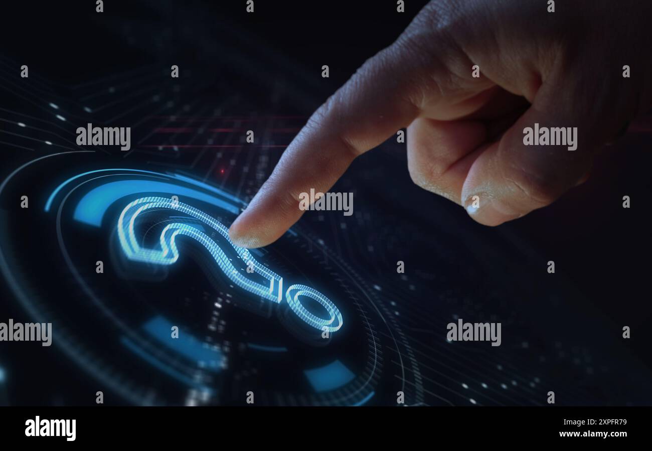 Question mark help and quiz symbol digital abstract 3d concept. Finger ...