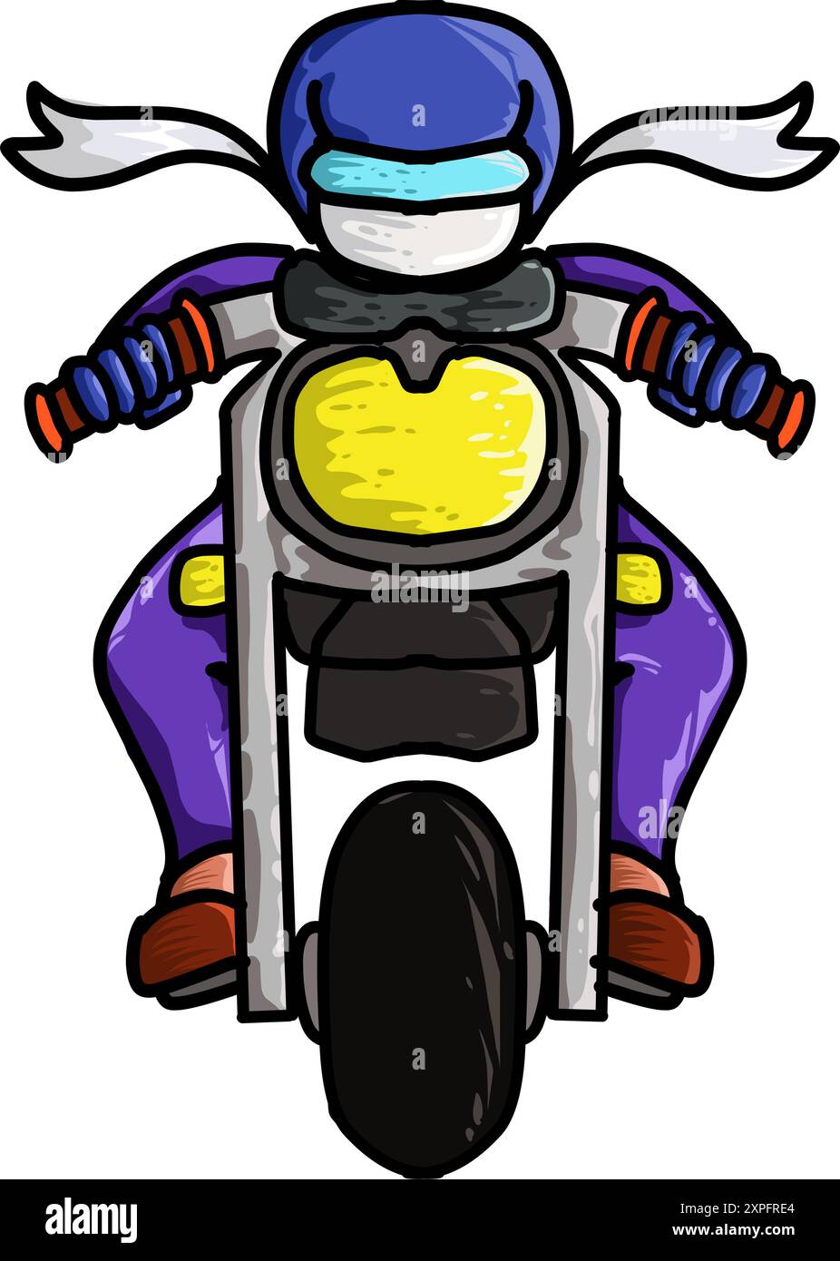 Cartoon illustration design of people riding a motorcycle. Perfect for ...