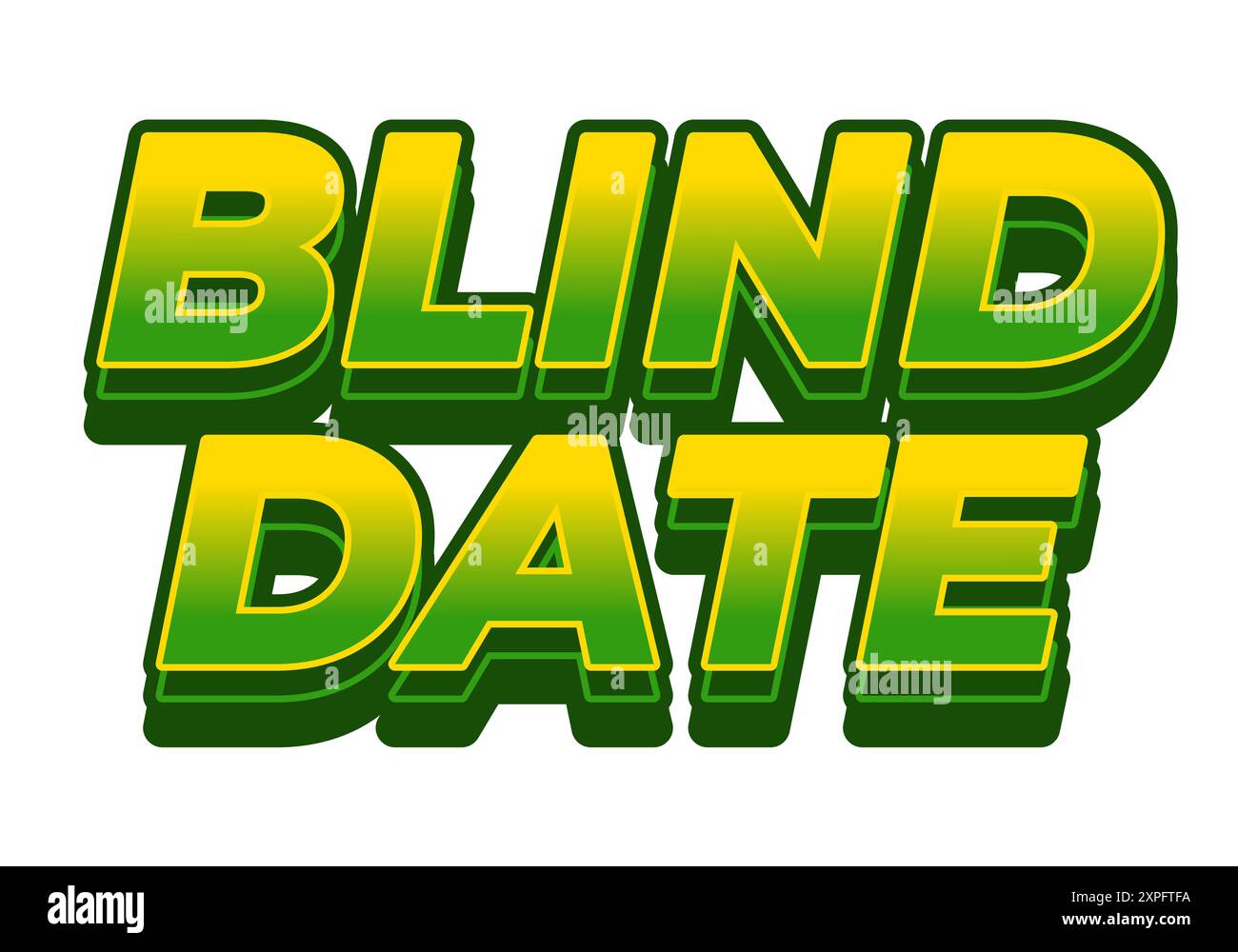 Blind date. Text effect design in 3D style with eye catching colors Stock Vector Image & Art - Alamy