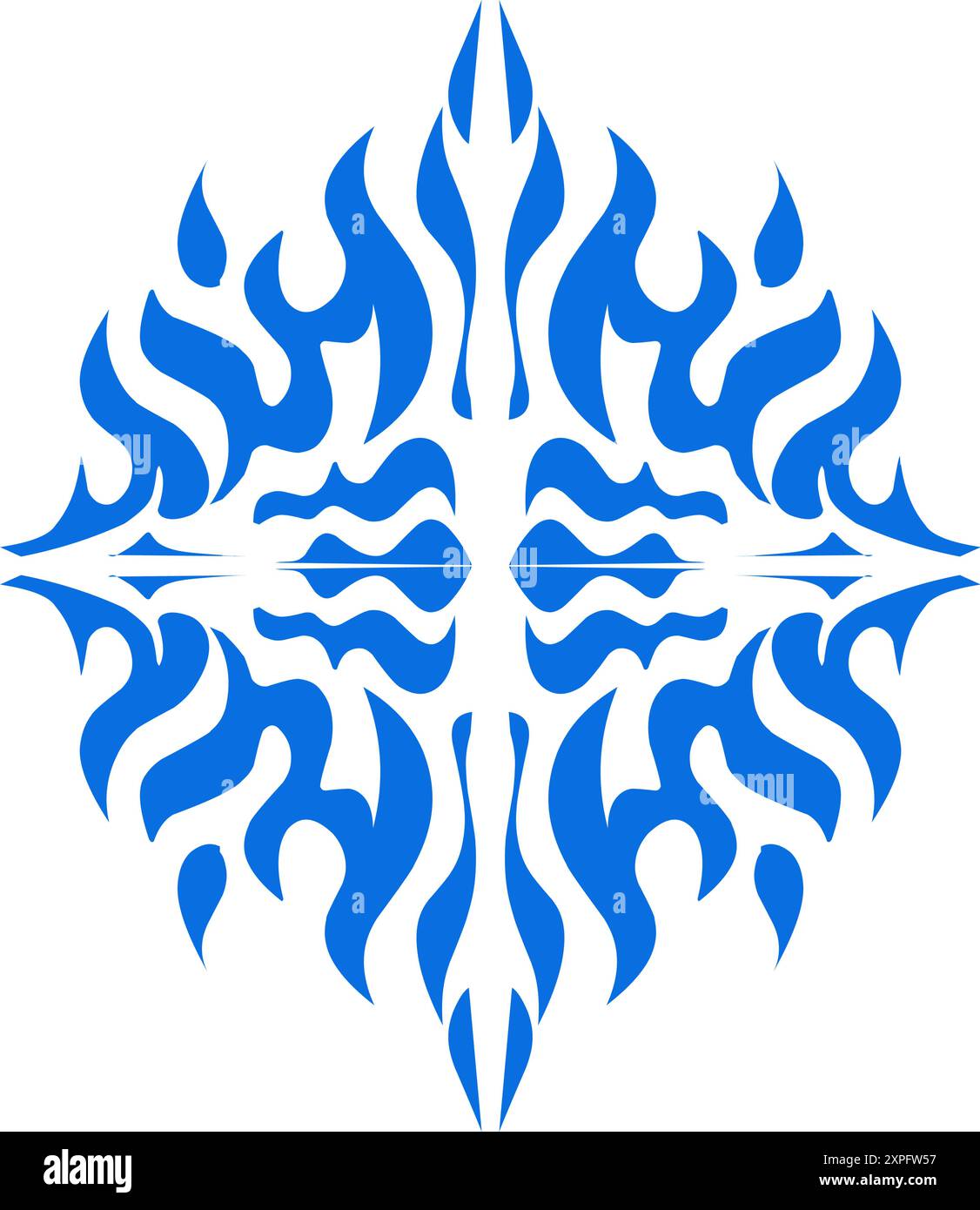 Blue color ethnic mandala patern design illustration. Perfect for logos ...