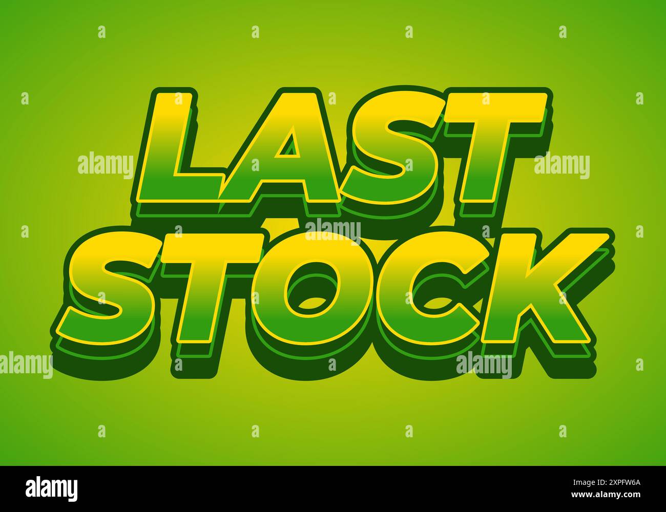 Last stock. Text effect design for ads purpose in 3D style Stock Vector ...