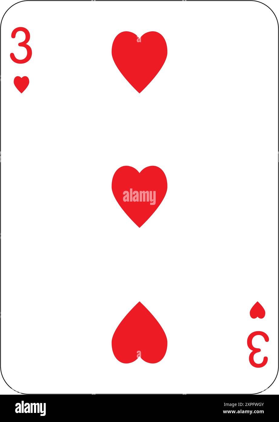 3 red playing cards hi-res stock photography and images - Alamy