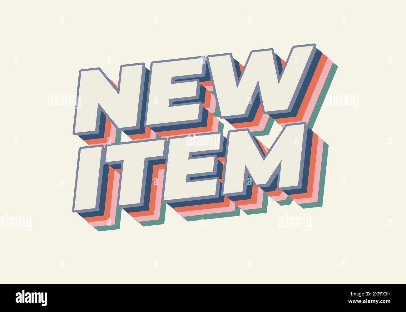 New item. Text effect design in 3D style for print ad purpose Stock ...