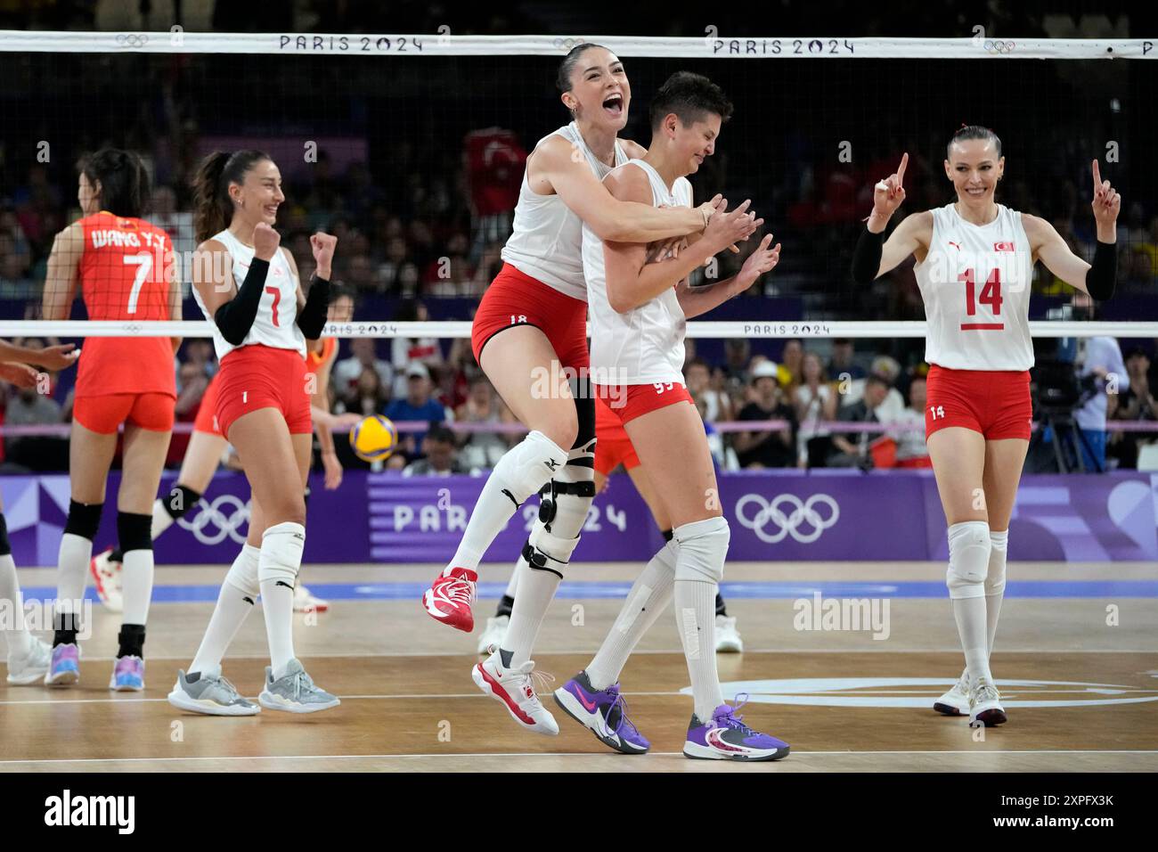 From left, Turkey's Hande Baladin, Zehra Gunes, Ebrar Karakurt, Eda ...
