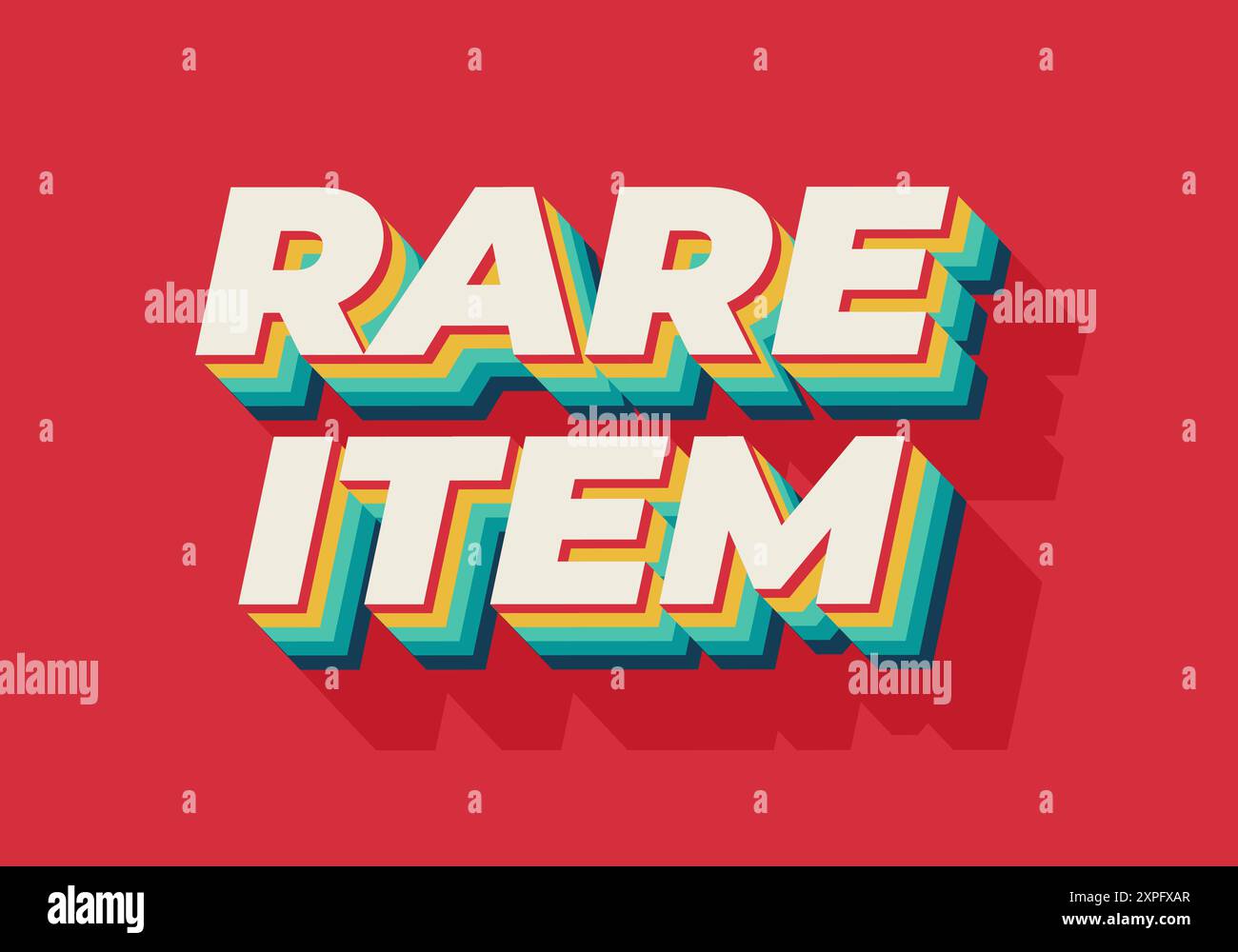 Rare item. Text effect design in 3D style for print ad purpose Stock ...