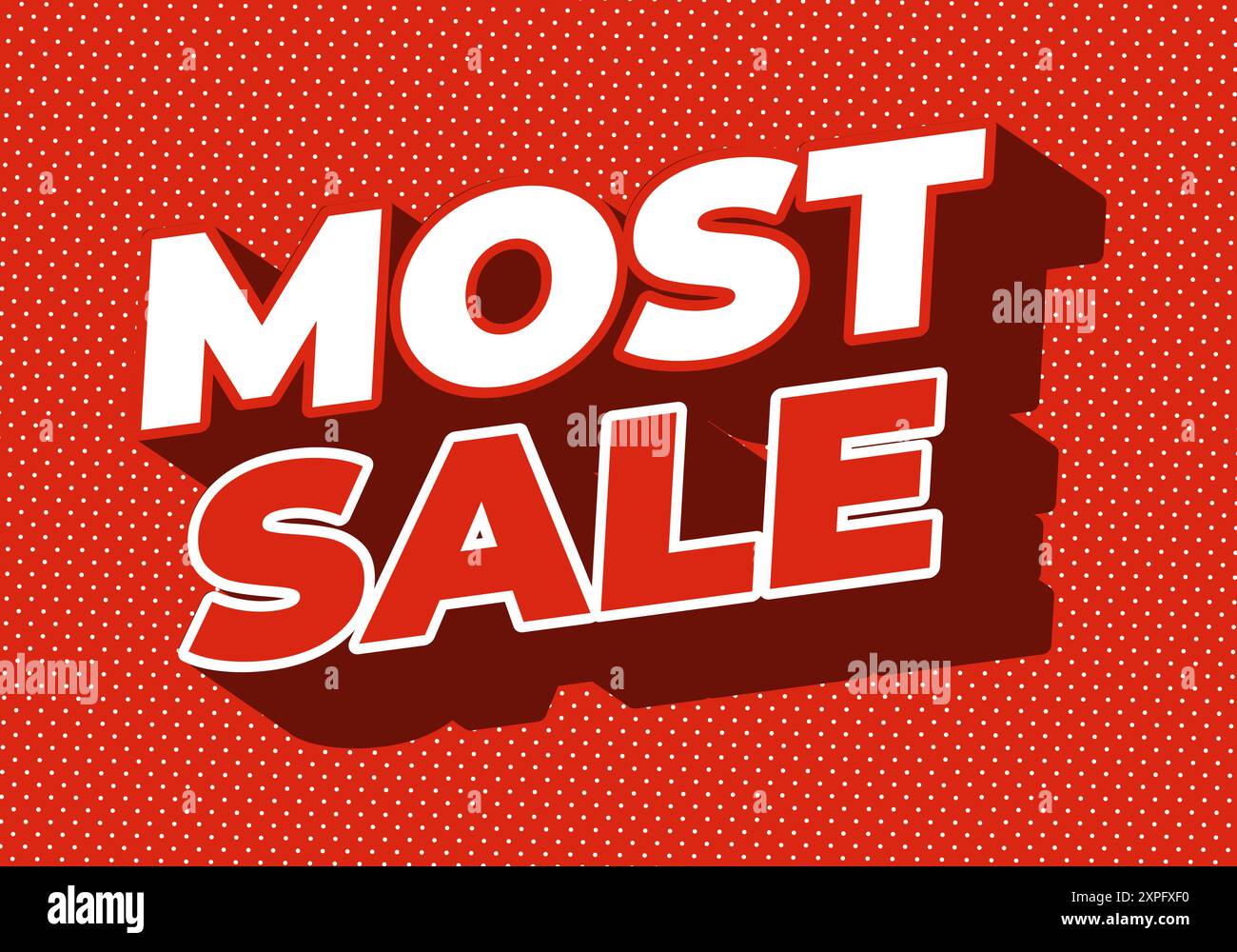 Most sale. Text effect design in 3D style with good colors Stock Vector ...