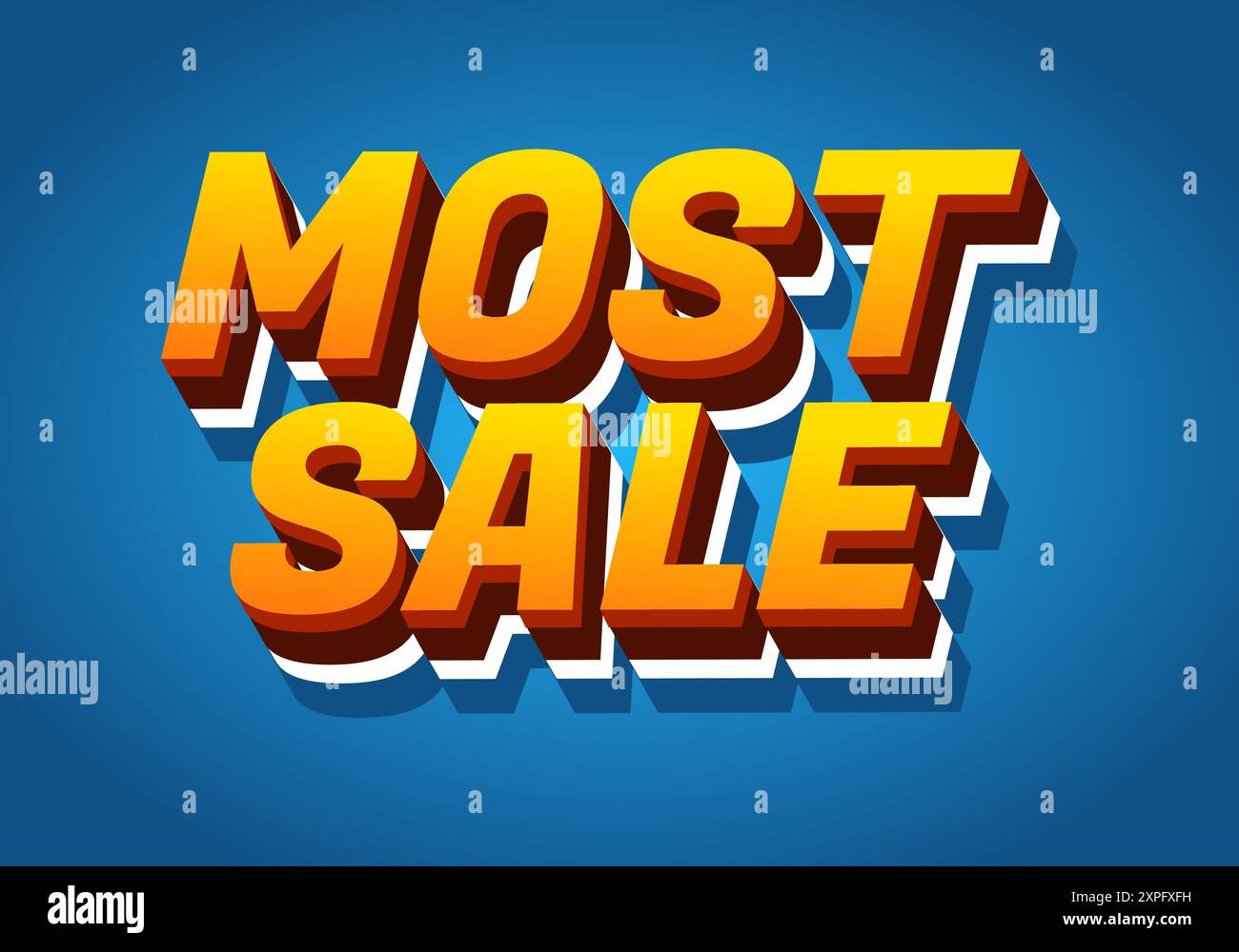 Most sale. Text effect design in 3D style with good colors Stock Vector ...