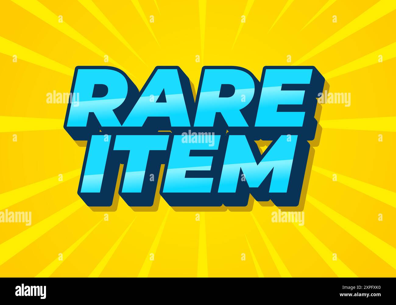 Rare item. Text effect design in 3D style for print ad purpose Stock ...