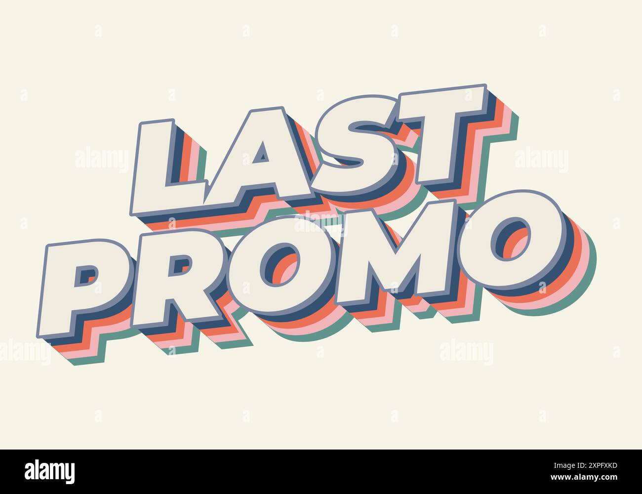 Last promo. text effect design in 3D style with good colors for ads ...