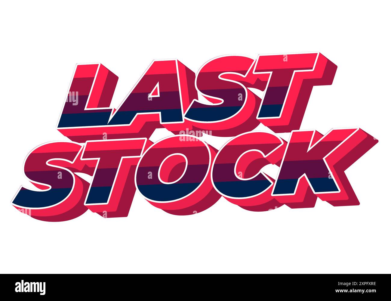 Last stock. Text effect design for ads purpose in 3D style Stock Vector ...