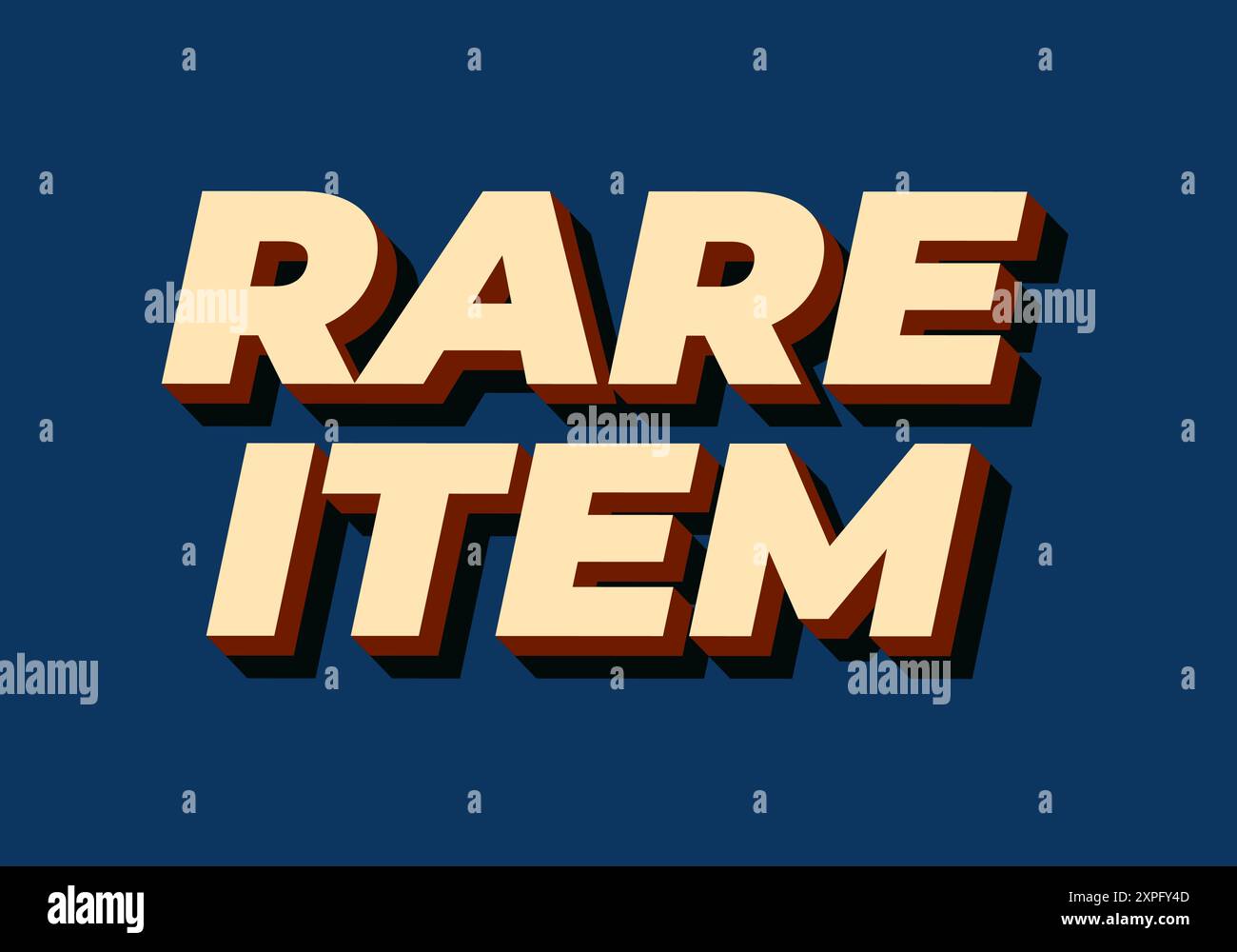 Rare item. Text effect design in 3D style for print ad purpose Stock ...