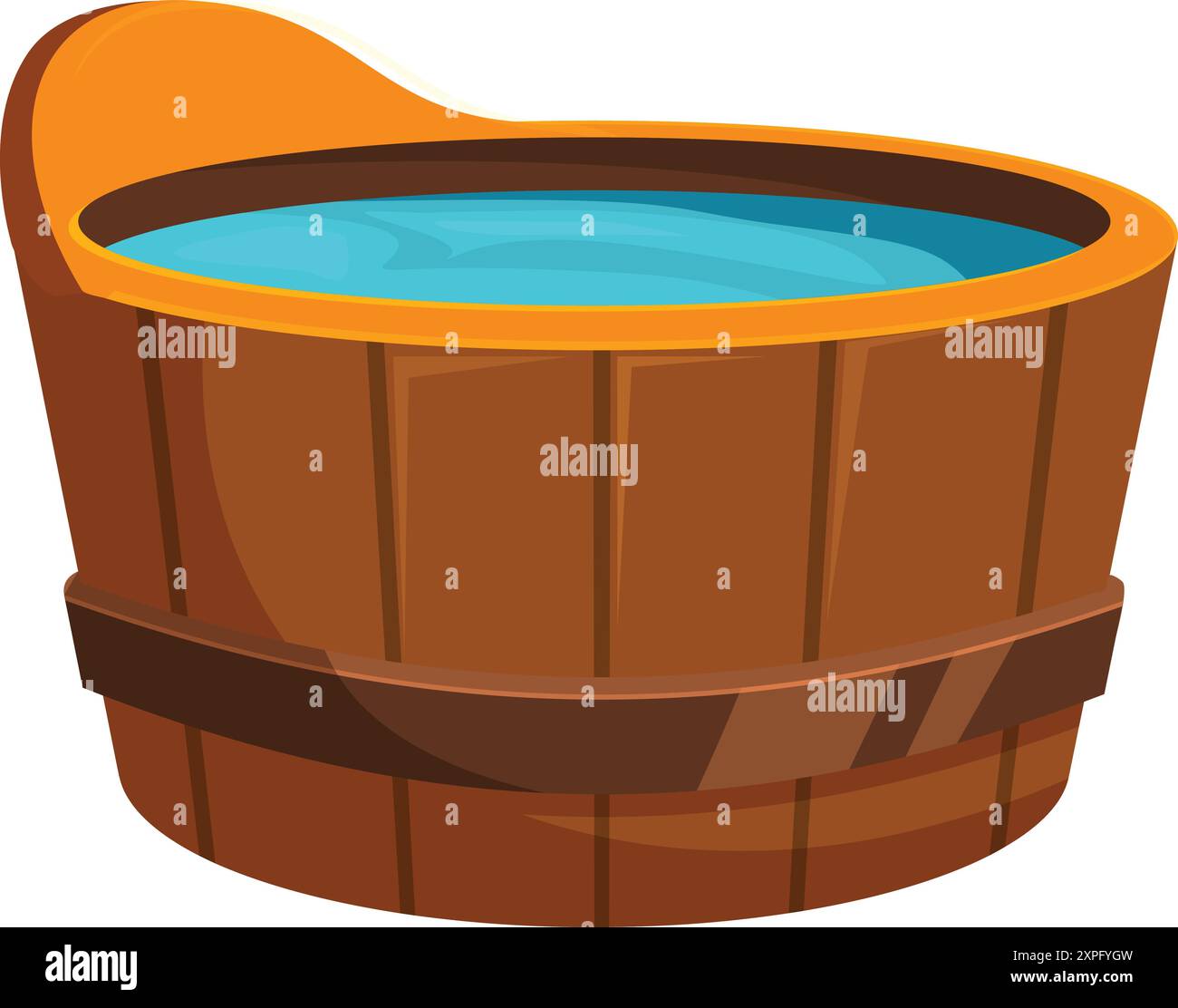 Traditional wooden tub full of clear water hi-res stock photography and ...