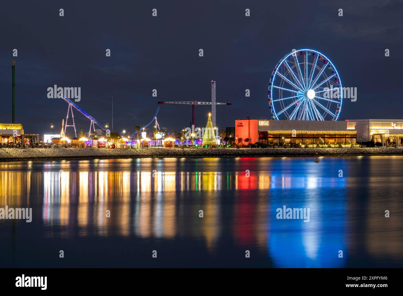 Lusail Winter Wonderland outdoor amusement park in Al Maha island ...