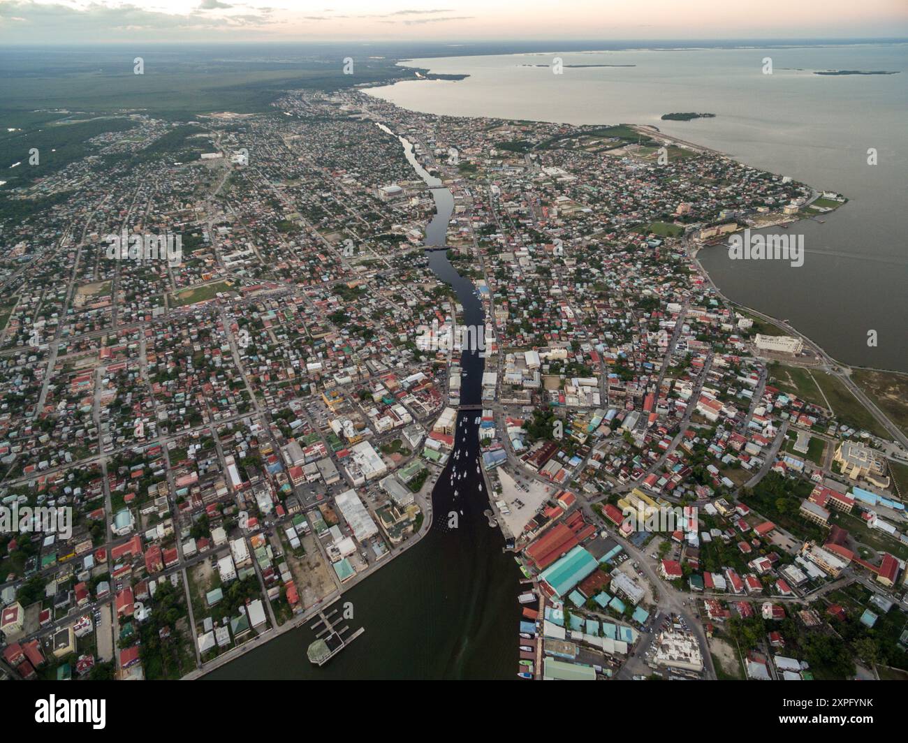 Belize. Caribbean Island. Beautiful Cityscape. Drone Stock Photo - Alamy