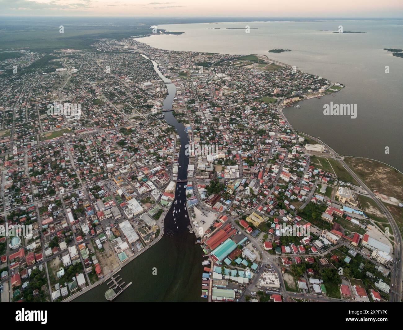Belize. Caribbean Island. Beautiful Cityscape. Drone Stock Photo - Alamy