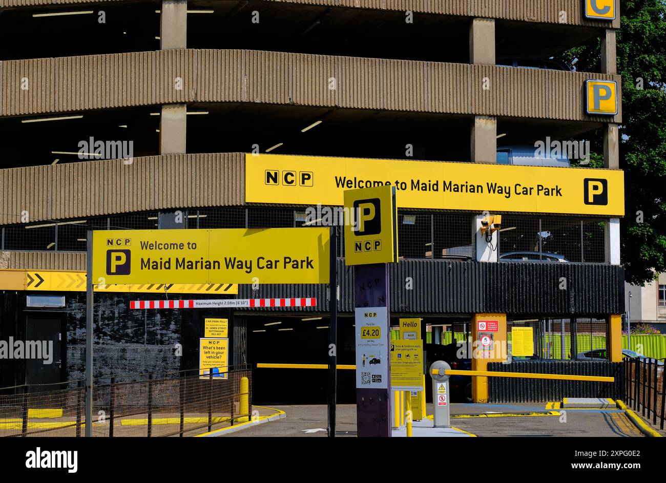 Concrete multi storey car park in Nottingham City center Stock Photo ...