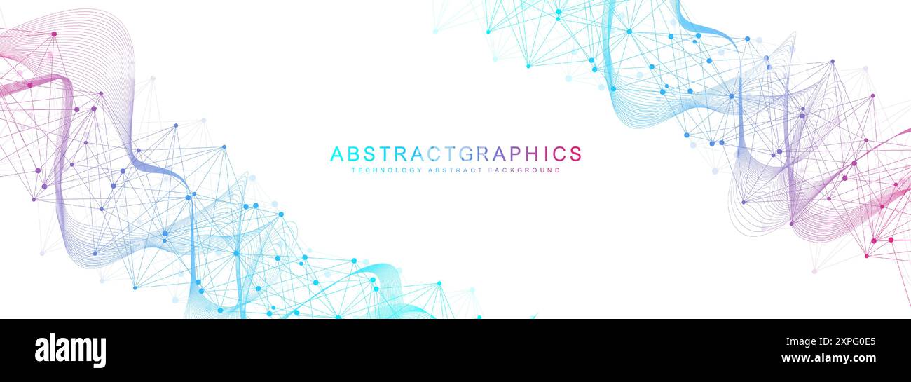 Digital Abstract Connection Dots And Lines Network Connection Structure Technology Polygonal