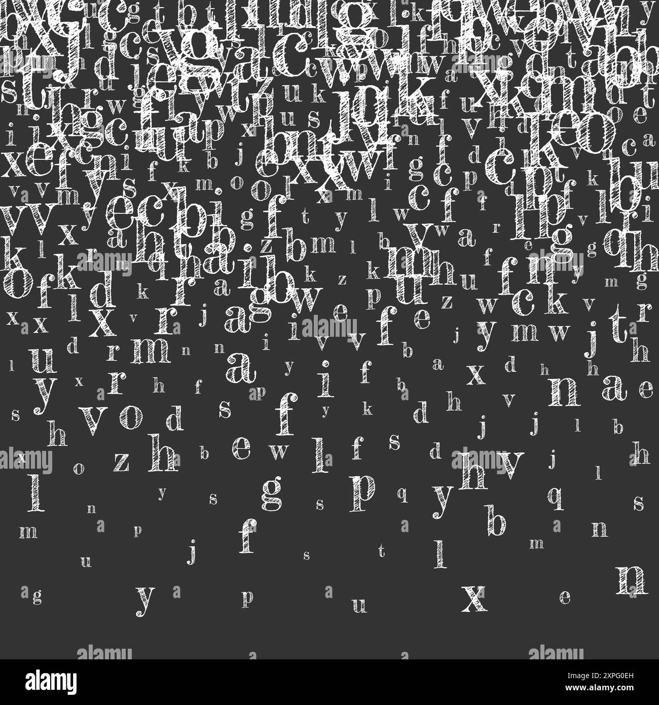 Concept of school background. White chalk falling letters of English ...