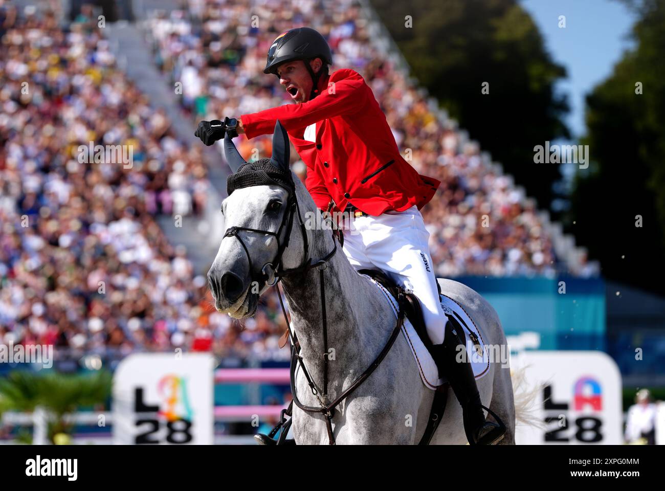 Germany's Christian Kukuk aboard Checker 47 during the Jumping ...