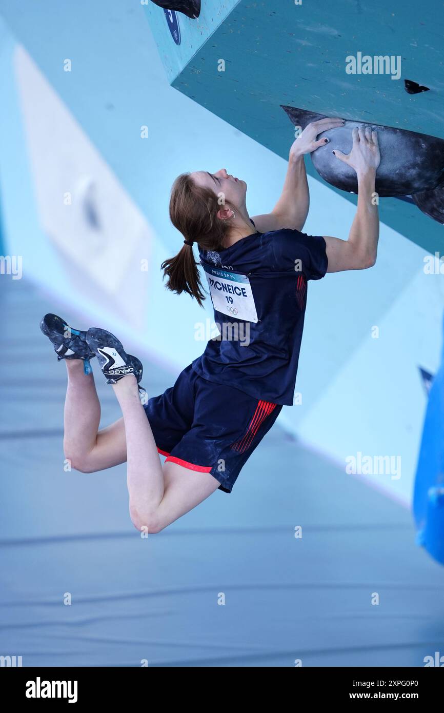 Great Britain's Erin McNeice during the Women's Boulder & Lead ...
