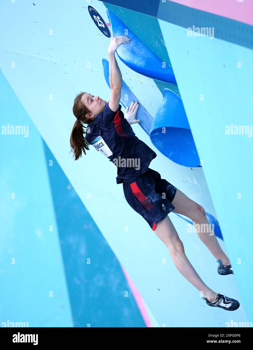 Great Britain's Erin McNeice during the Women's Boulder & Lead ...