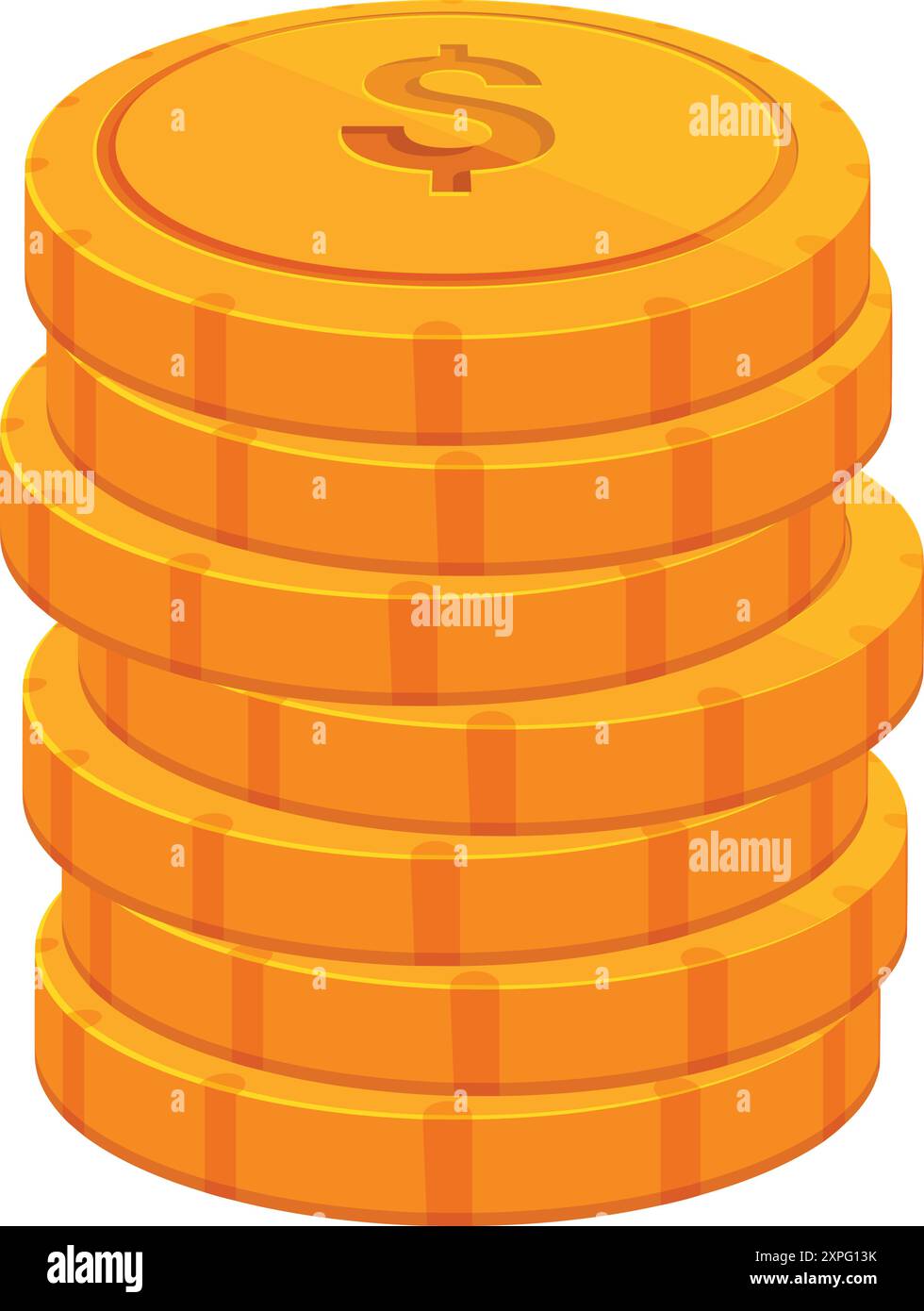 Stack of gold coins is increasing in height hi-res stock photography ...